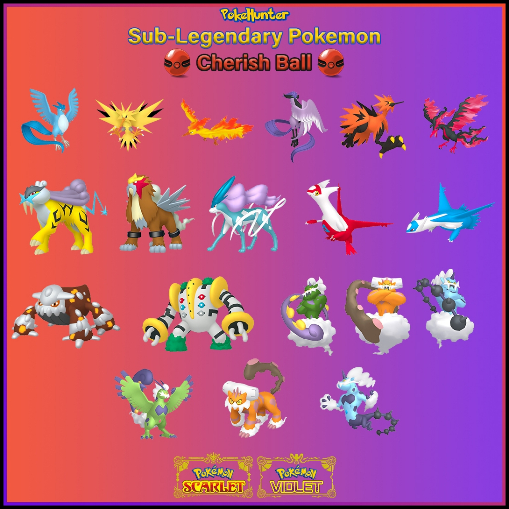 Pokemon Scarlet&Violet Sub-Legendary In Cherish Ball | Shopee Thailand