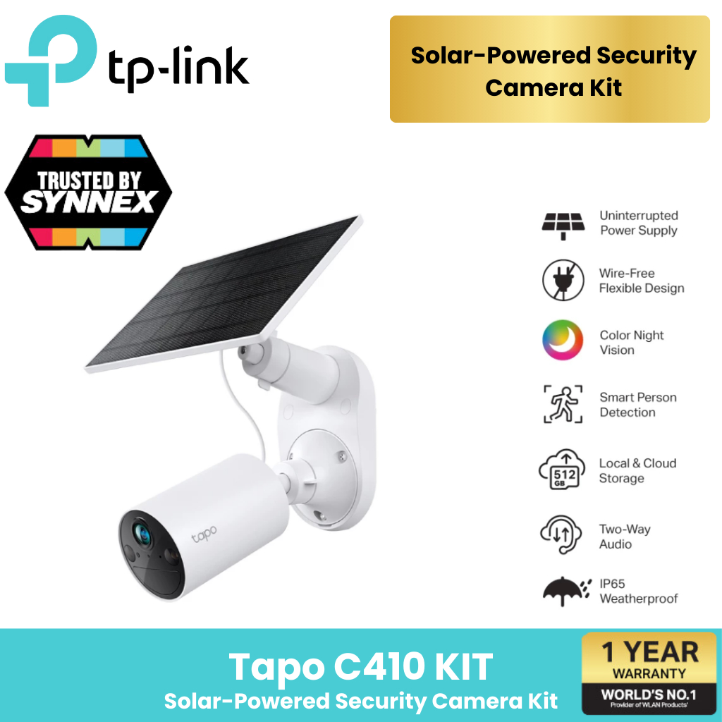 TP-Link (Tapo C410 KIT) Solar-Powered Security Camera Kit กล้องวงจรปิด ...