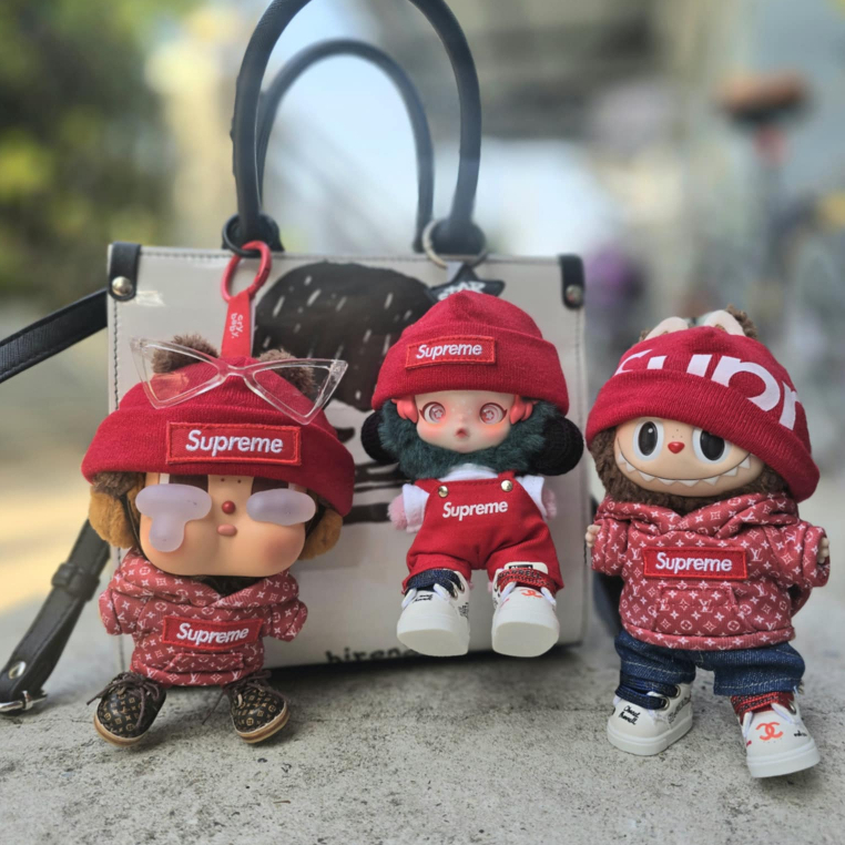 ชุดตุ๊กตา Hoodie Supreme (Labubu/Cry baby) | Shopee Thailand