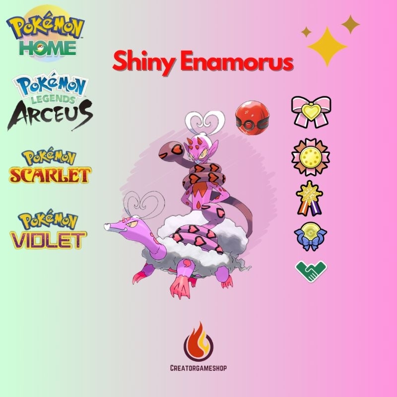 Shiny Enamorus Event Pokémon - Legends Arceus - Pokemon Scarlet/Violet ...
