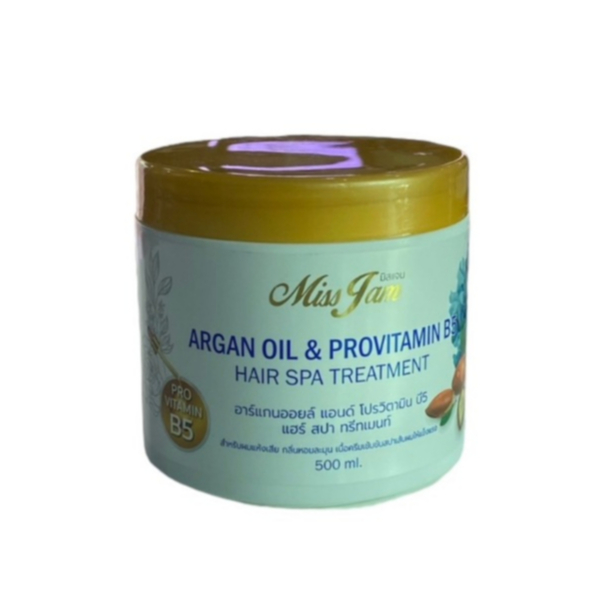 Miss Jam มิสแจม อาร์แกนออยล์&โปรวิตามิน B5 แฮร์สปาทรีทเม้นท์ 500ml ...