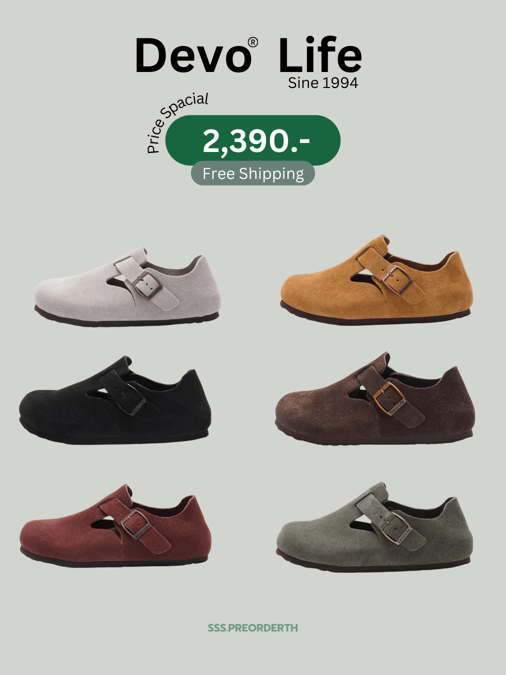 พร้อมส่งจากไทย รองเท้า Devo Life Cork Shoes 66008 ของแท้จากแบรนด์ ...