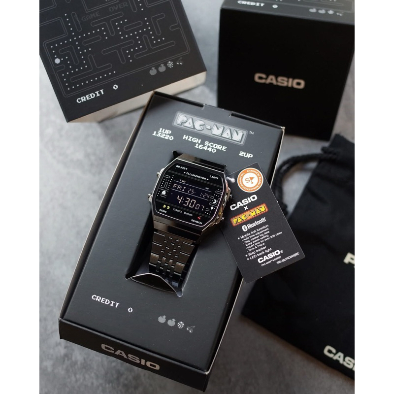 [มีสินค้าพร้อมจัดส่ง] CASIO Vintage PAC-MAN collaboration models ABL-100WEPC-1B, ABL-100WEPC-1 ...