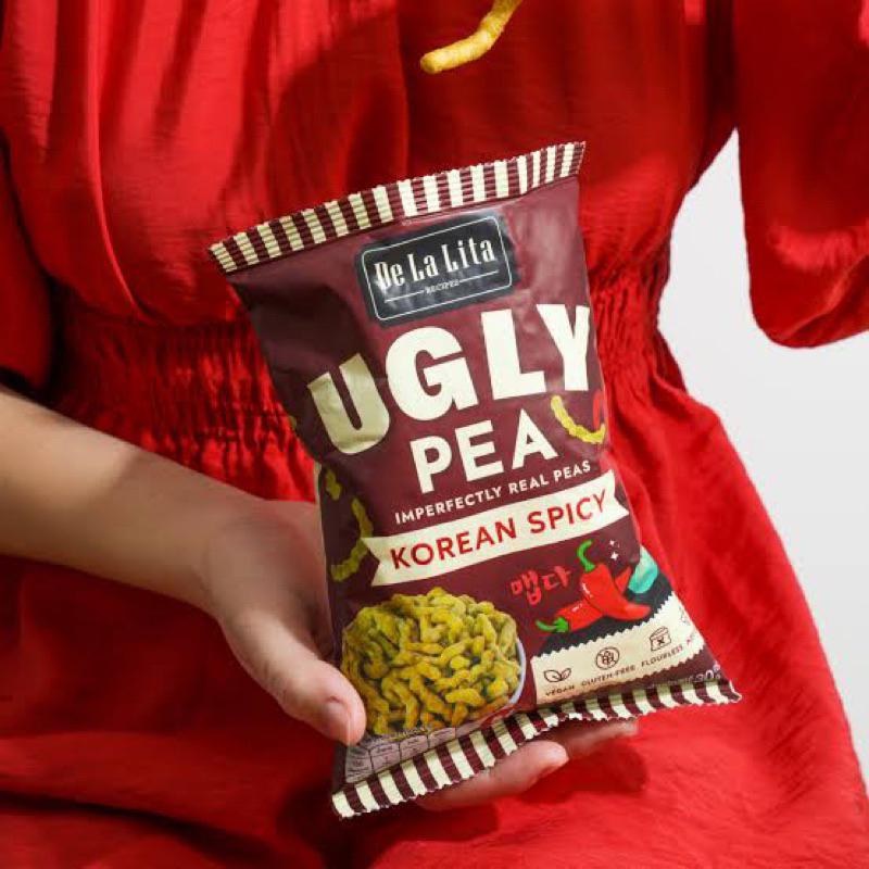De la lita Ugly pea korean spicy real peas 30g. eastขนมถั่วอบกรอบ รสซอส ...