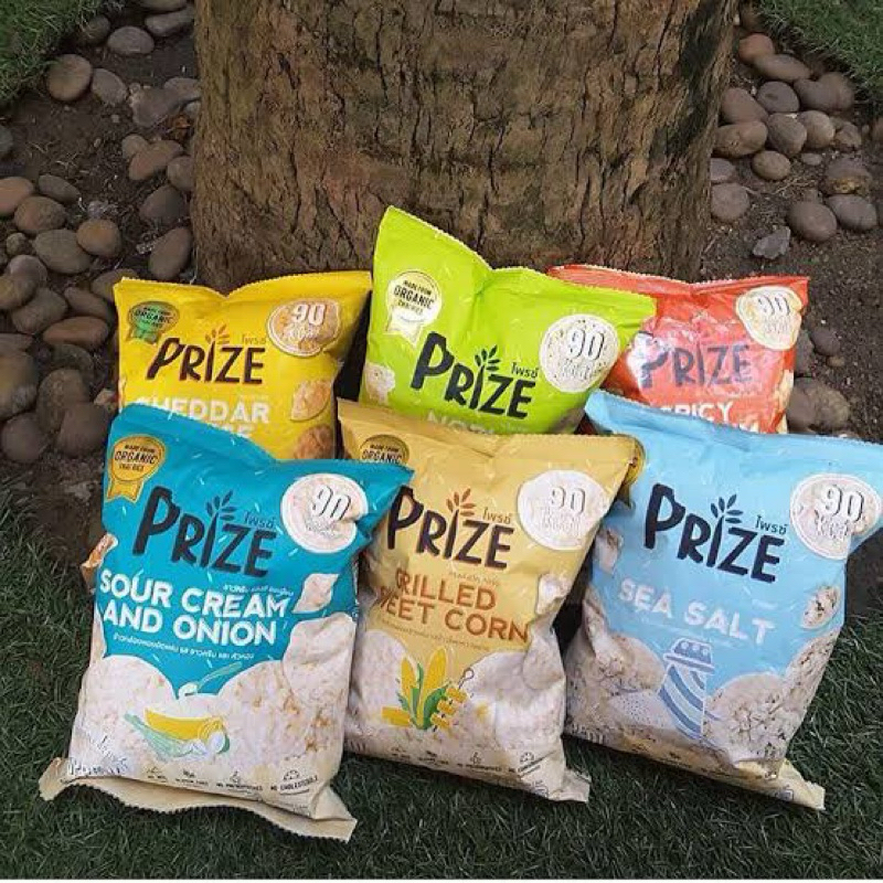 east Prize gluten free 90kcal 20g. ไพรซ์ ขนมข้าวอบกรอบ ขนมคลีน รส ซีซอ ...
