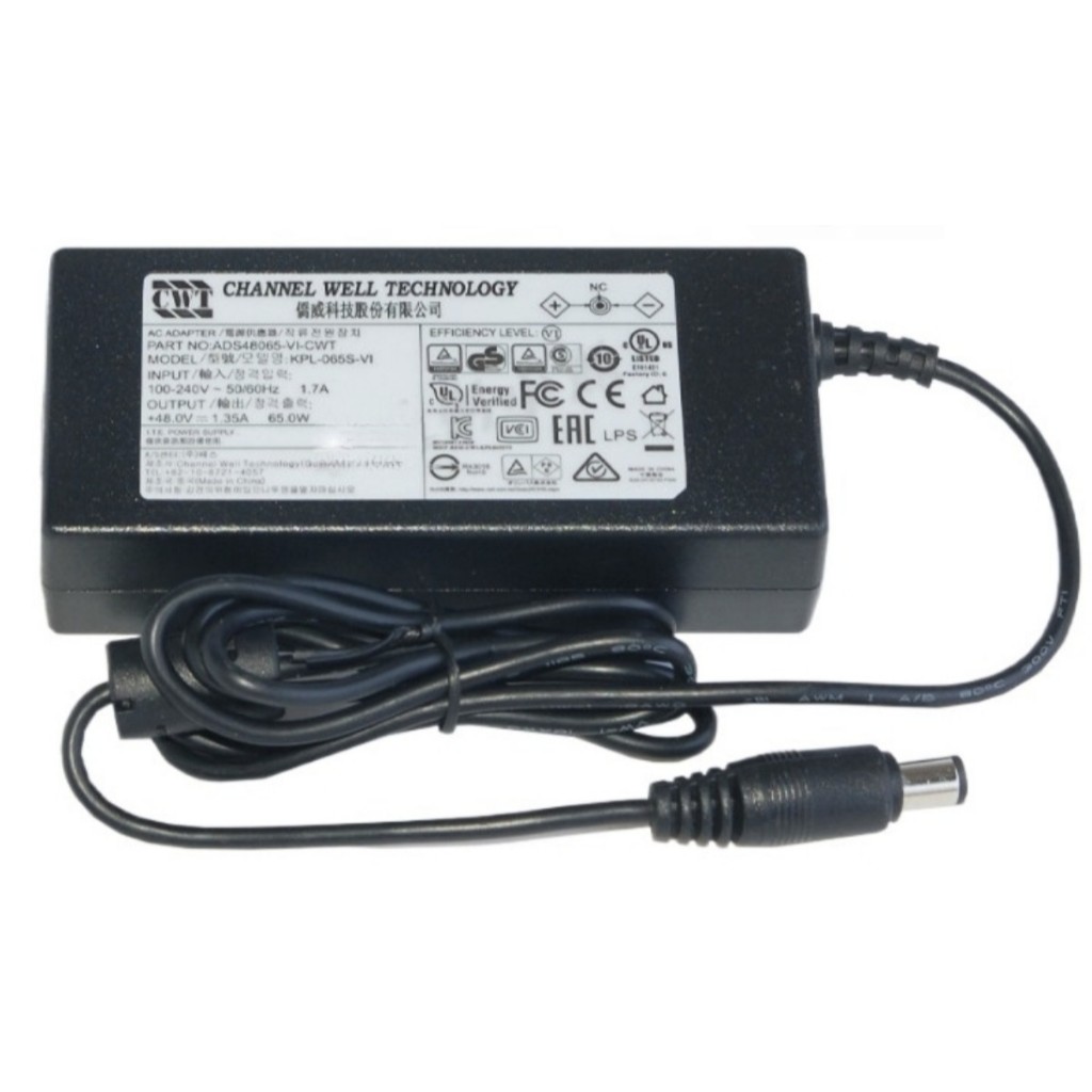 ของแท้ 48V 1.35A 65W CWT Channel Well KPL-065S-VI AC Adapter (หัวเข็ม ...
