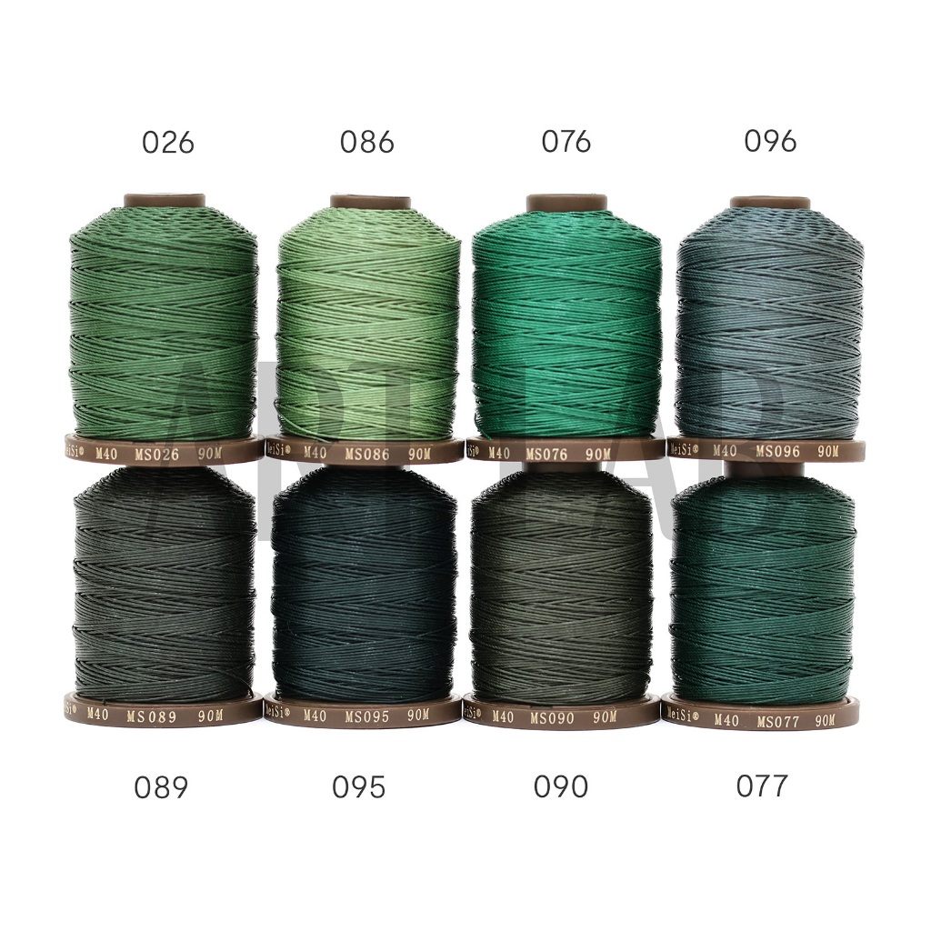 แบ่งขาย ด้ายลินิน ด้ายเย็บหนัง Meisi Super Fine Linen Thread M40 ขนาด 0 ...