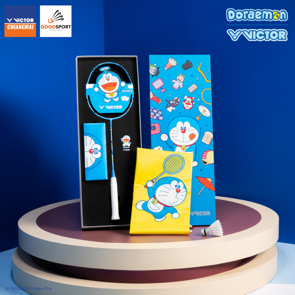 VICTOR x Doraemon Racket Gift Box DX-DRM GB (แถม เอ็น VS-63DRM + กริป ...