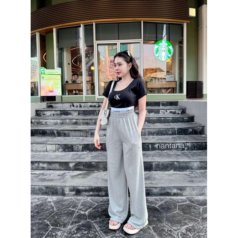 Phapassz - Set เสื้อคอปคอยู รีดแบรนด์แมทมาให้กับกางเกงวอมเทาขอบck แค่กางเกงก็คุ้มแล้วจ้า ใส่ชิวๆ ...