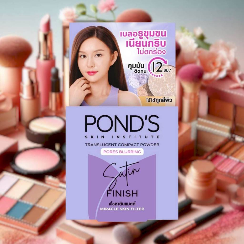แป้งตลับพอนด์ทรานส์ลูเซนท์พอร์เบลอริ่ง 4.5 กรัม Pond’s Skin Institute ...