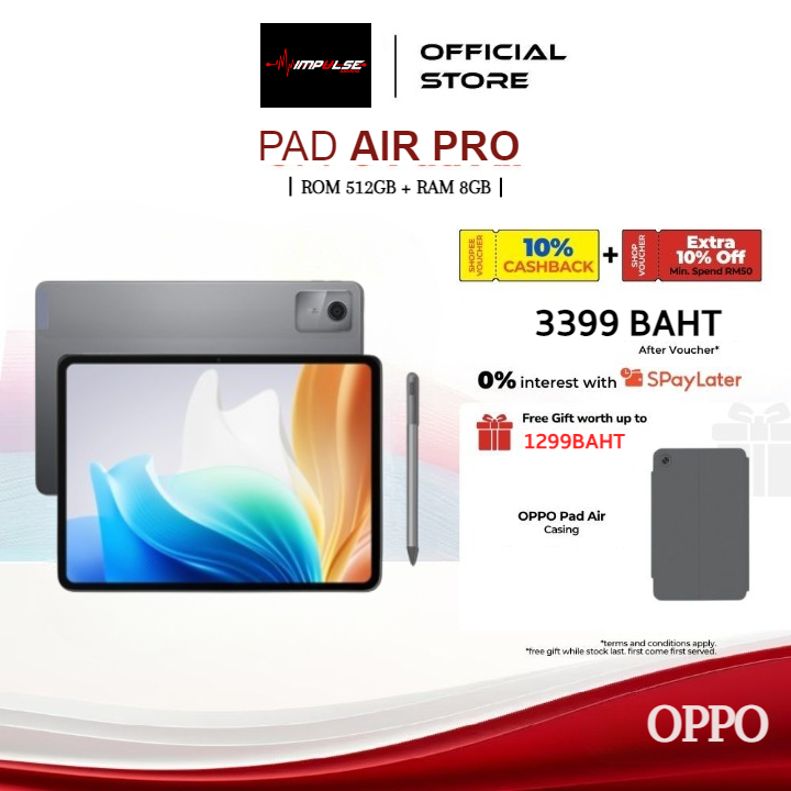 ลดราคาสองร้อยบาท 2024 OPP Pad AIR PRO Android 12.1 นิ้ว [512gb+8gb ...