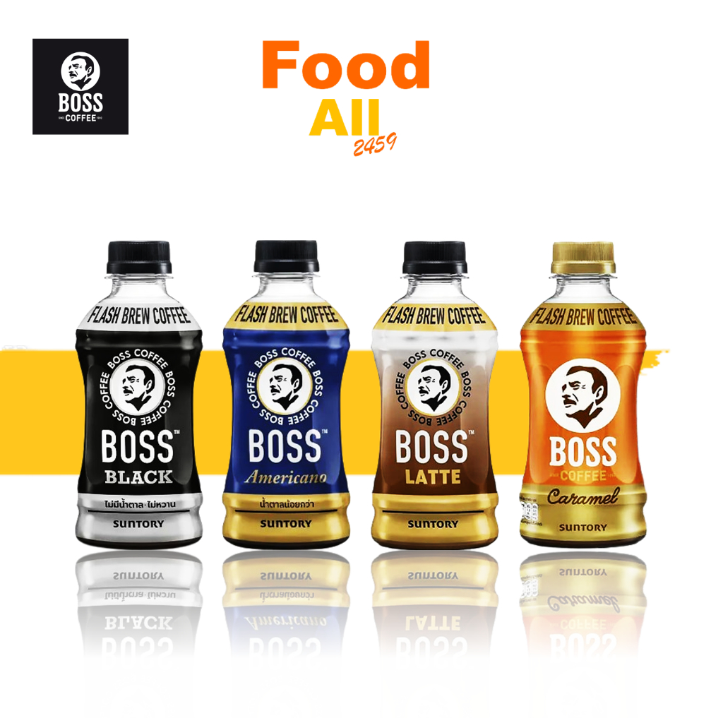 Coffee Americano, Latte, Black, Caramel ตรา Boss Coffee ขนาด 250 มล. ...