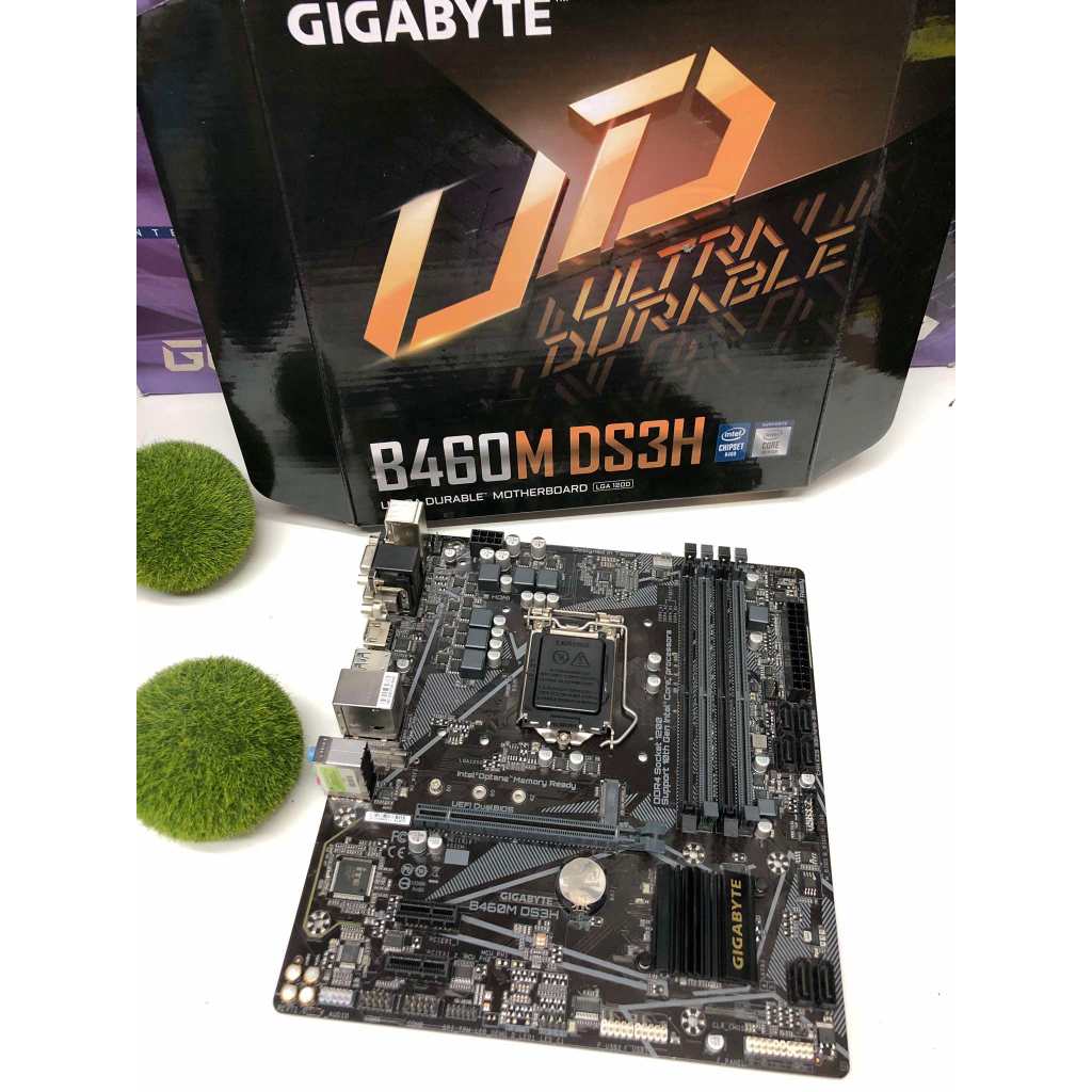 MAINBOARD (motherboard) 1200 gen10 -11 GIGABYTE B460M DS3H มีกล่อง ไม่มีฝาหลัง พร้อมใช้งาน ...