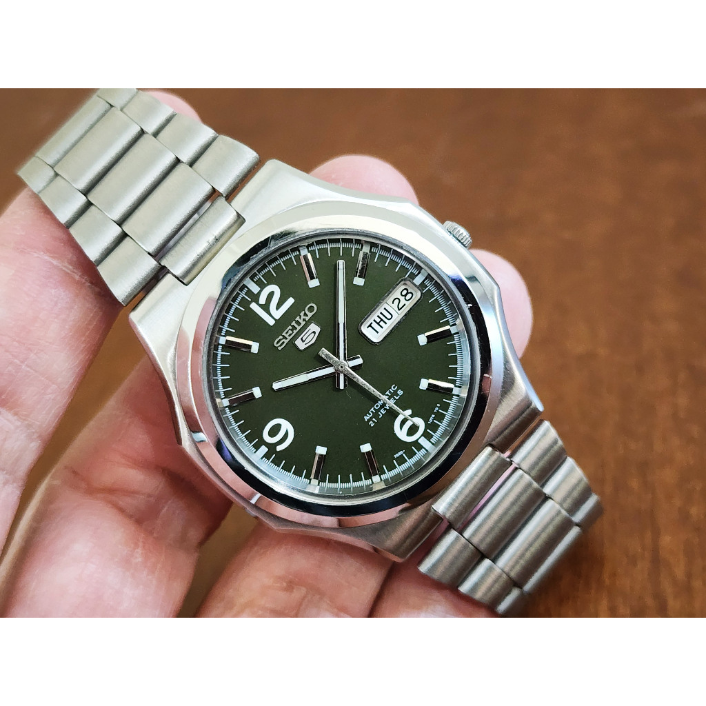 นาฬิกา Rare Seiko seikonaut nautilus snkk59 Green dial in Good ...