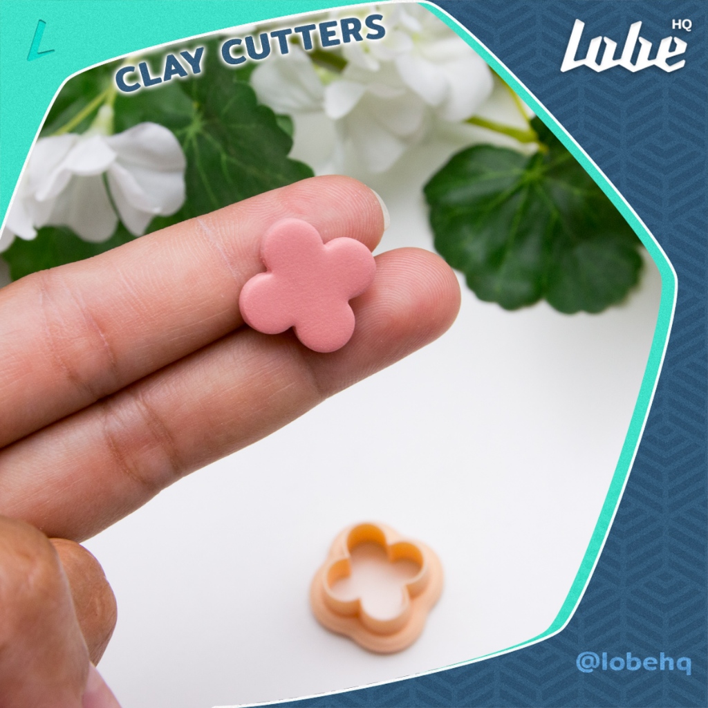 Lobehq Clay Cutter Clover Leaf Quatrefoil Shape E/ พิมพ์กดดินโพลิเมอร์ ...