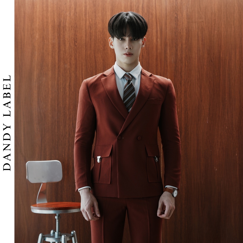 ชุดสูท DANDY LABEL SUITS เซต 2 ชิ้น Limited รุ่น Label-Scarlet Veli [ 2 ชิ้น เสื้อสูท+กางเกง ...