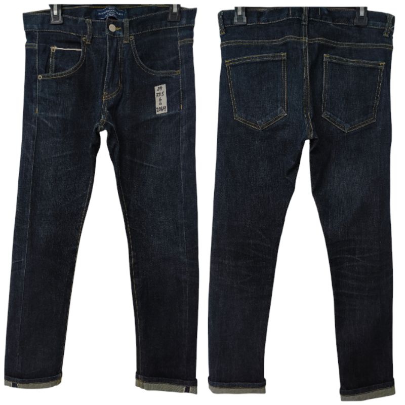 รหัส ล.2069 BLUE WATER ริมแดง เอว29 ยาว37.5 ปลายขา6 ยีนส์ชายมือสอง ...