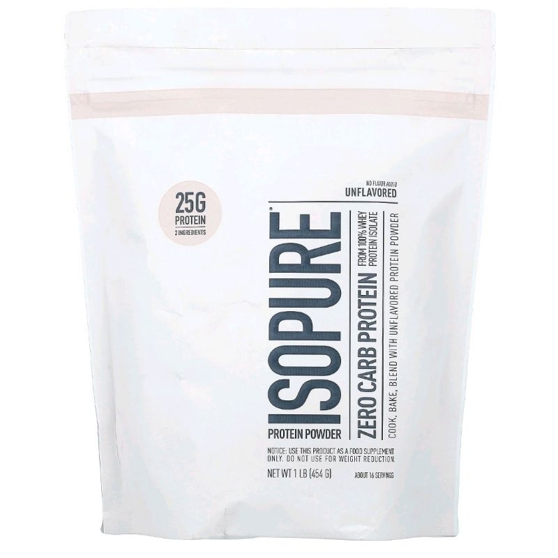 Isopure, Zero Carb Protein Powder, Unflavored, 1 lb (454 g) | Shopee ...