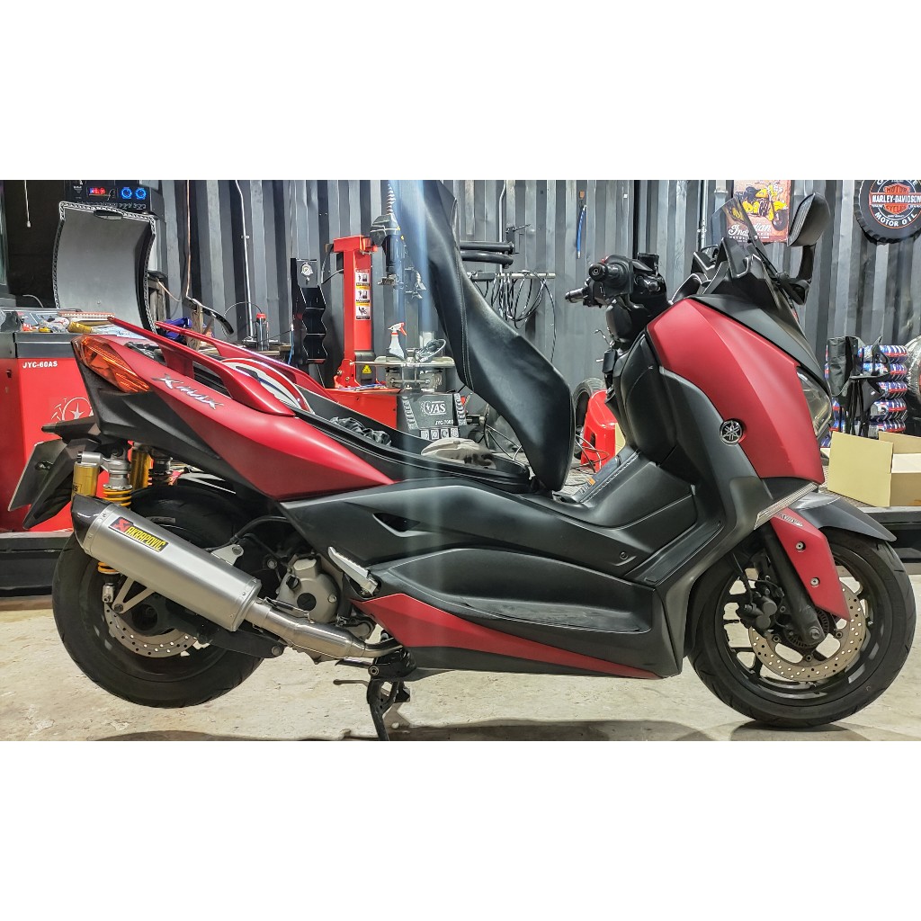 ชุดท่อฟูล คอท่อสแตนเลส ปลายท่อ PR2 AK TITANIUM COLOR 35 CM ใส่รถ YAMAHA ...