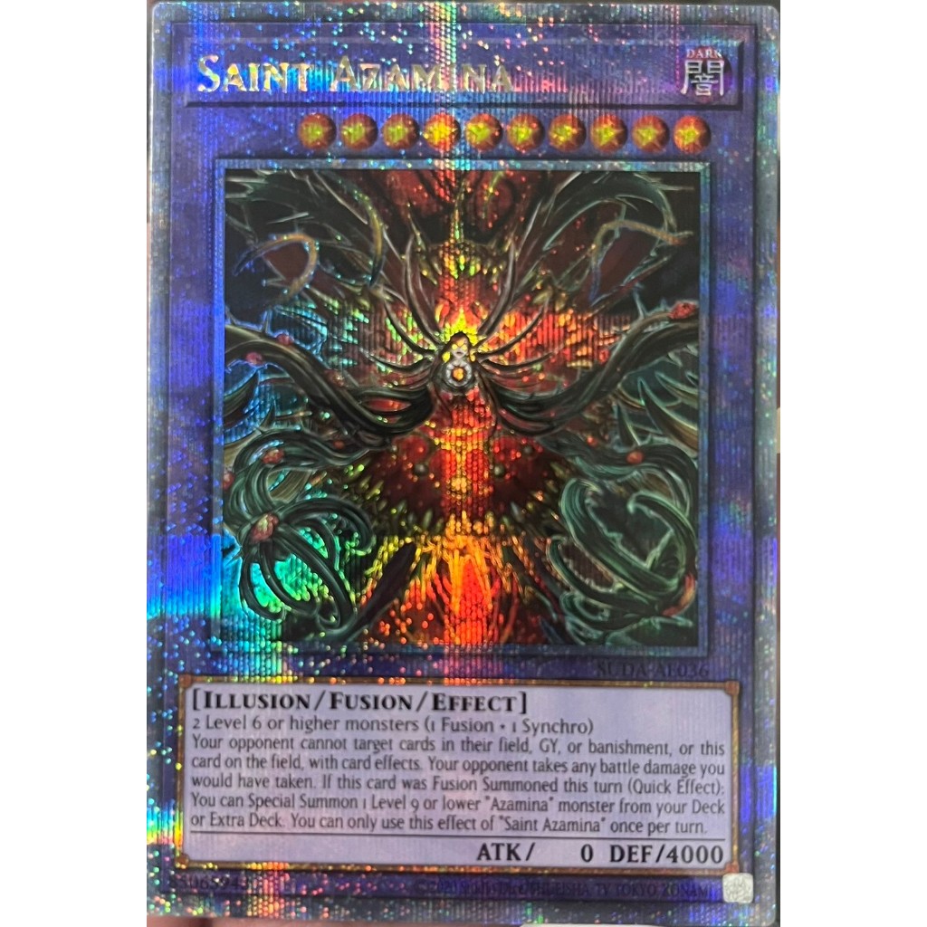 Yugioh Asia-Eng [SUDA-AE036] Saint Azamina (Quarter Century Secret Rare) การ์ดยูกิแท้ถูก ...
