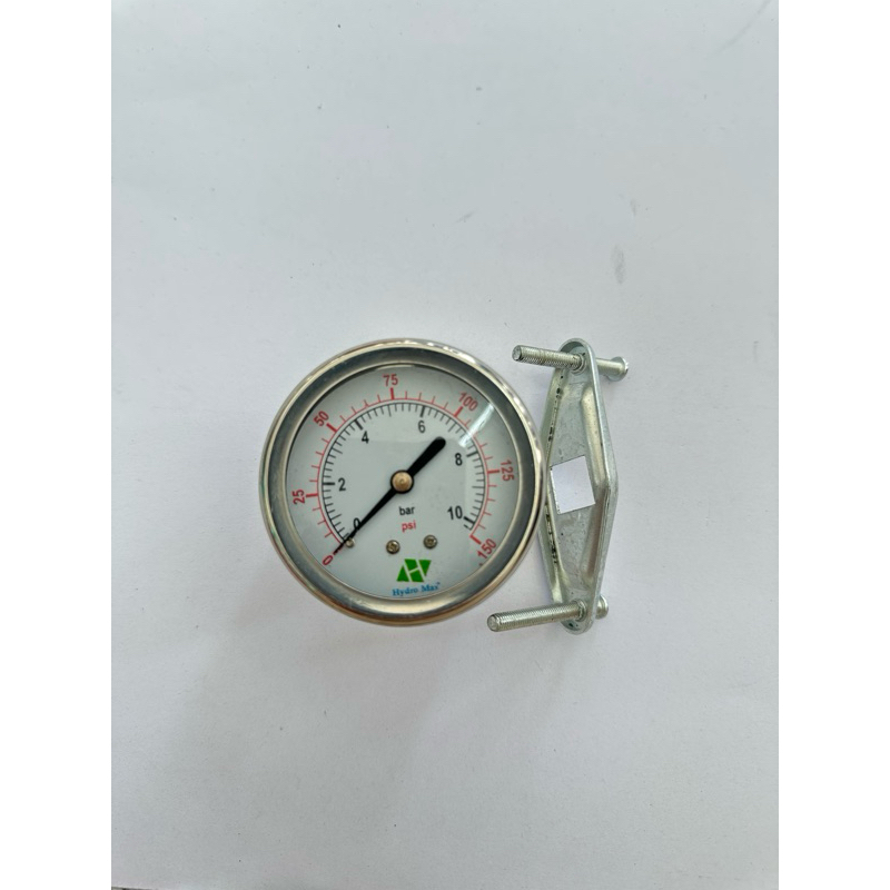 เกจวัดแรงดัน เกลียวออกหลัง คุณภาพสูง oil filled Pressure gauge 0-150 psi แรงดันลม-น้ำ-น้ำมัน no ...