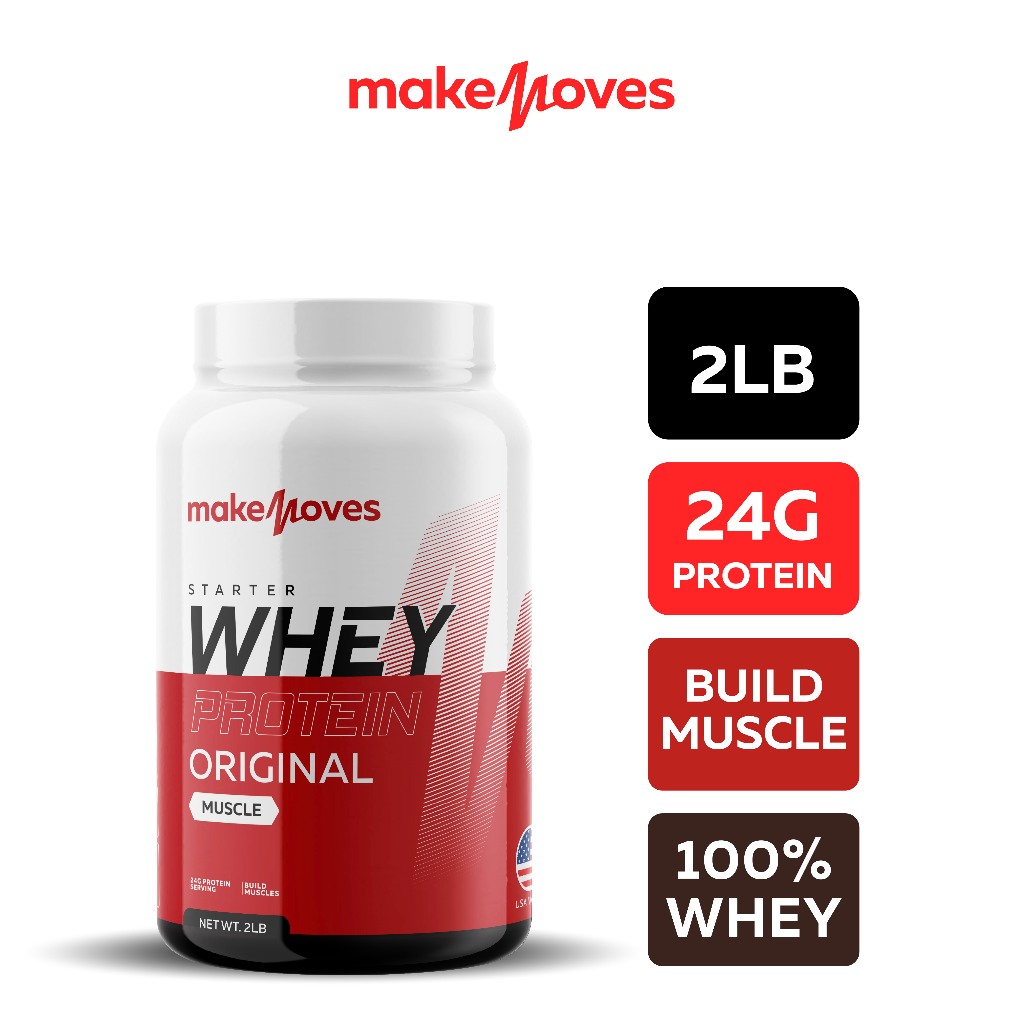 MakeMoves Whey Protein Original 2LB สูตรเพิ่มกล้าม กล้ามใหญ่ กล้ามชัด โปรตีนสูง | Shopee Thailand
