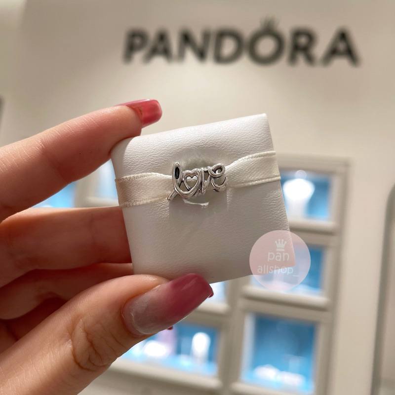 (ของแท้100%) Pandora Handwritten Love Charm ชาร์ม ตัวเขียน LOVE ...