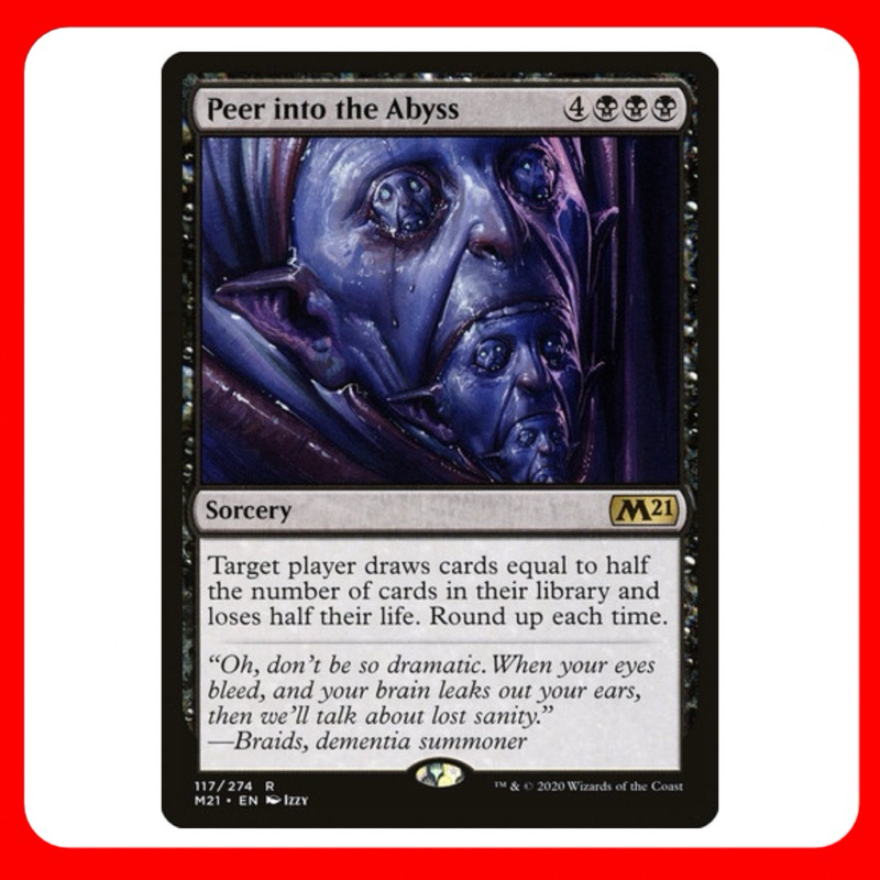 [MTG] Peer into the Abyss [M21] [BLACK] [RARE] [NORMAL] [ENG] (การ์ดเม ...