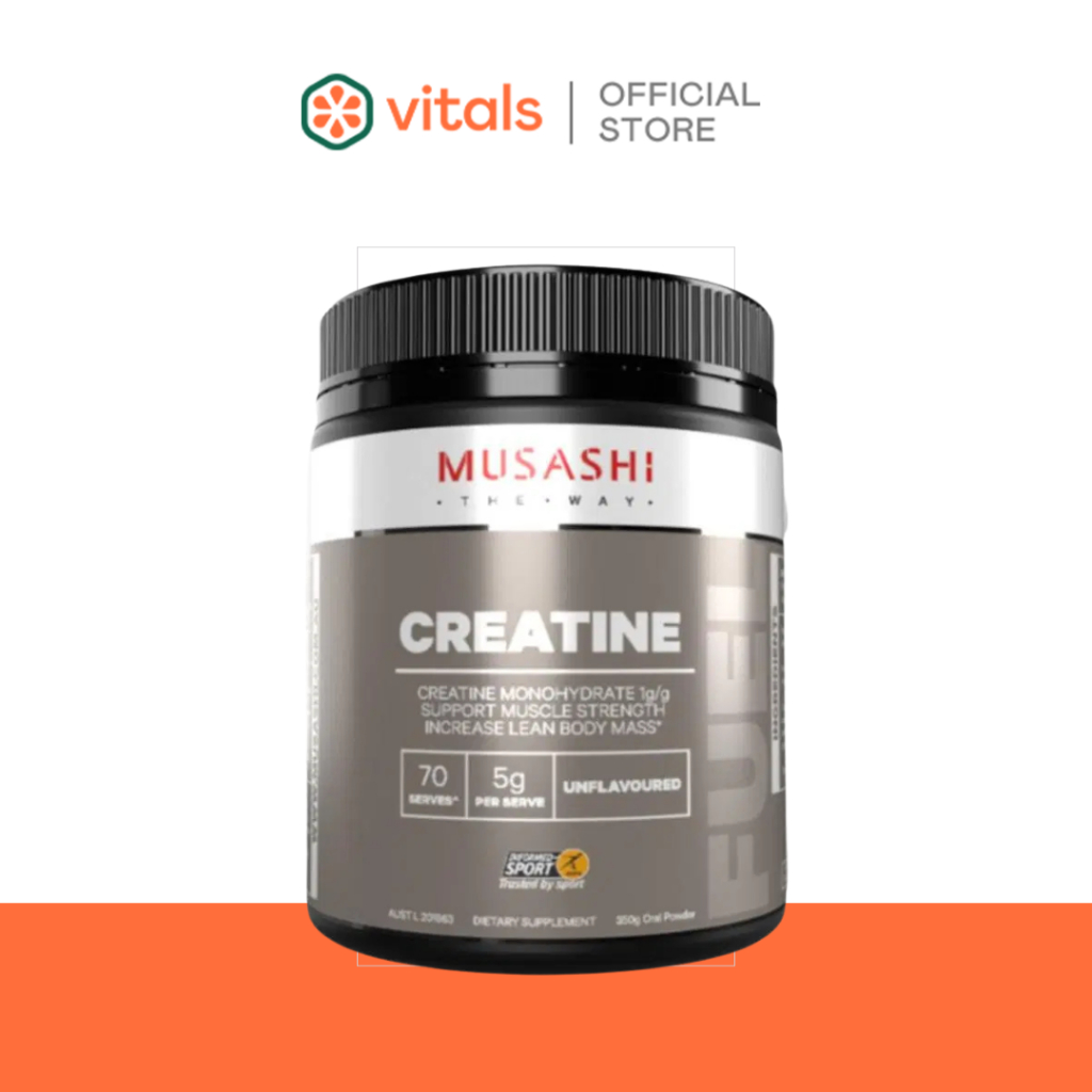 Musashi Creatine 350g ครีเอทีนผง เสริมประสิทธิภาพการออกกำลังกาย ไม่มี ...