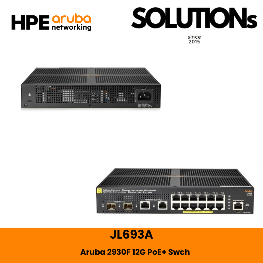 Aruba JL693A Aruba 2930F 12G PoE+ Swch | Shopee Thailand