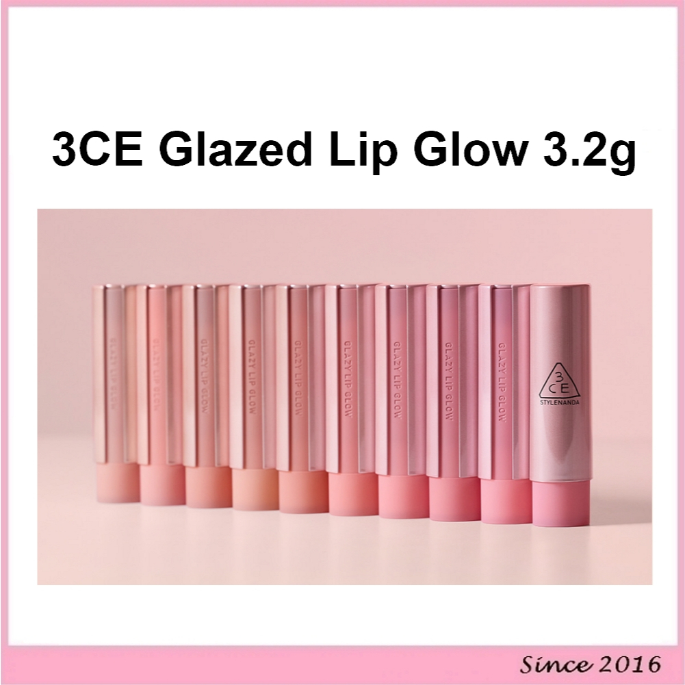 3CE Glazy Lip Glow (30 Melting Smore, 31 Lavender Cream, 33 Cool ...