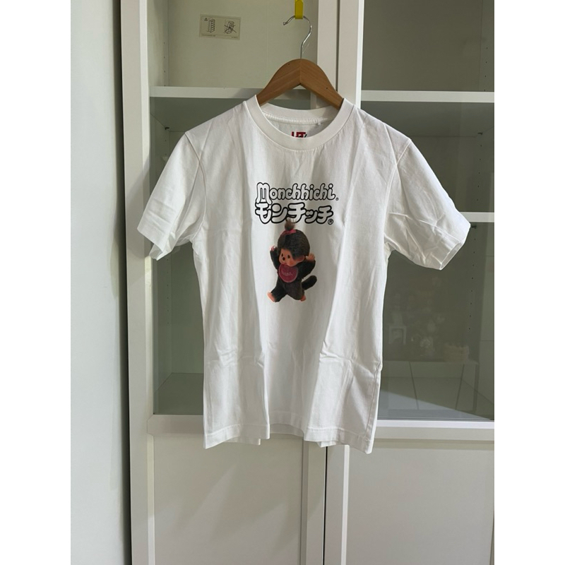 Uniqlo monchichi เสื้อยืด มอนชิชิ คอกลม แขนสั้น สีขาว | Shopee Thailand