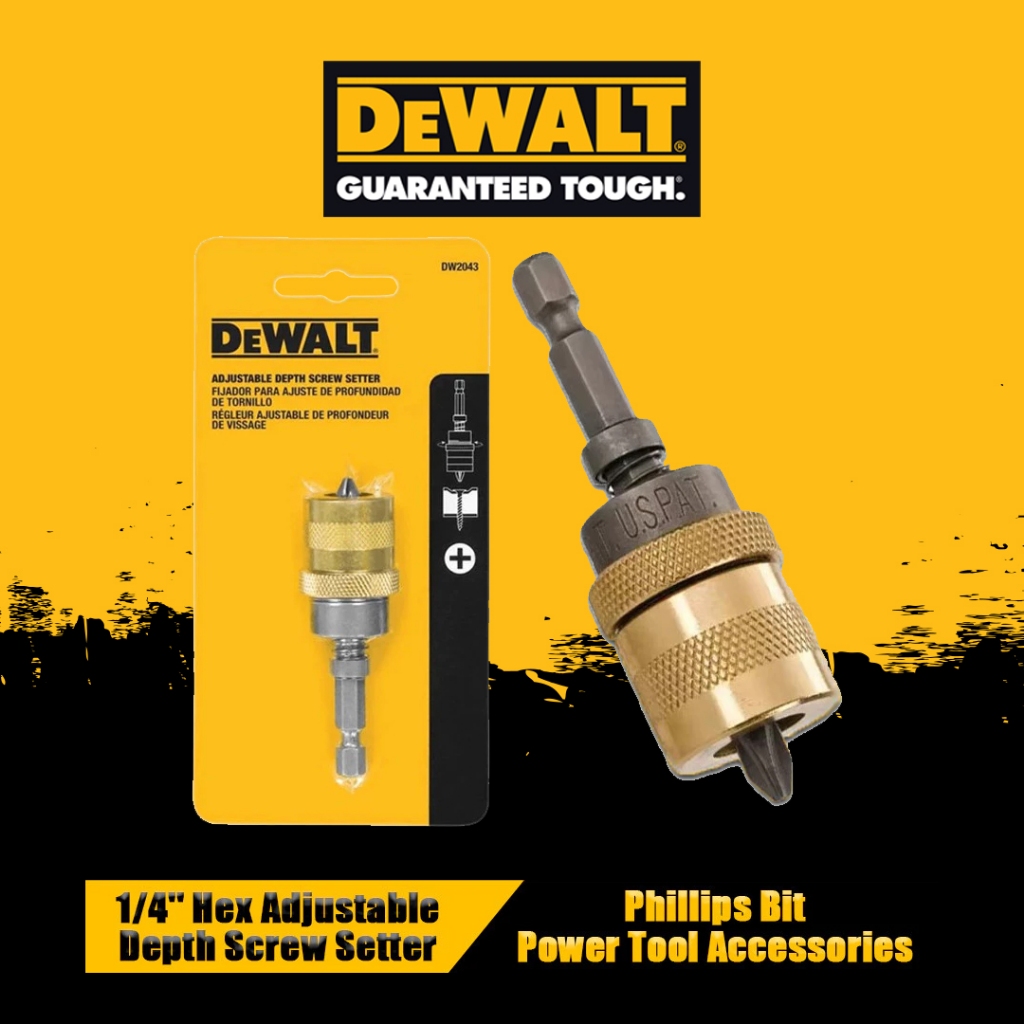 Dewalt DW2043 1/4 Hex ปรับความลึกสกรู Setter Phillips Bit สว่านกระแทก ...