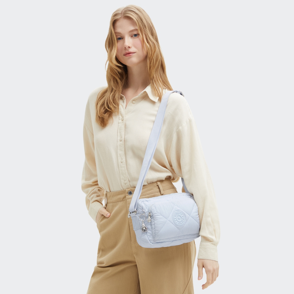 กระเป๋า KIPLING รุ่น ABANU M ZIP สี WATER BLUE QL | Shopee Thailand