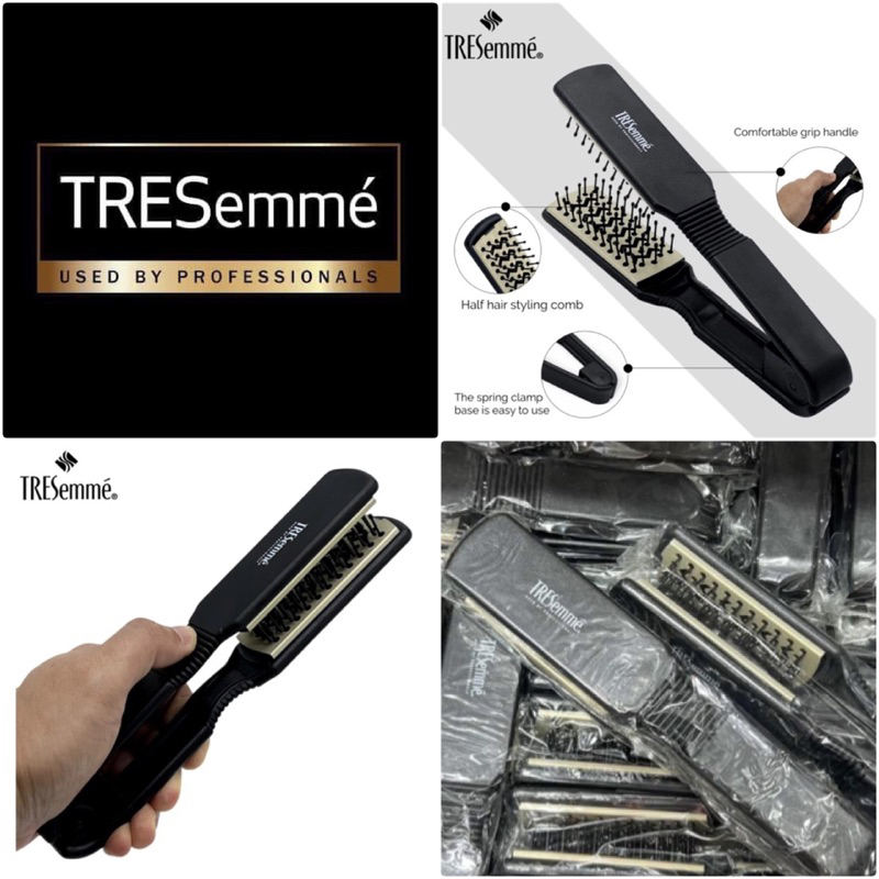 TRESEMME COMB หวีแปรงหนีบผมตรง ใช้เป็นหวีหนีบจับช่อผมแทนการไดร์หรือหนีบ ...