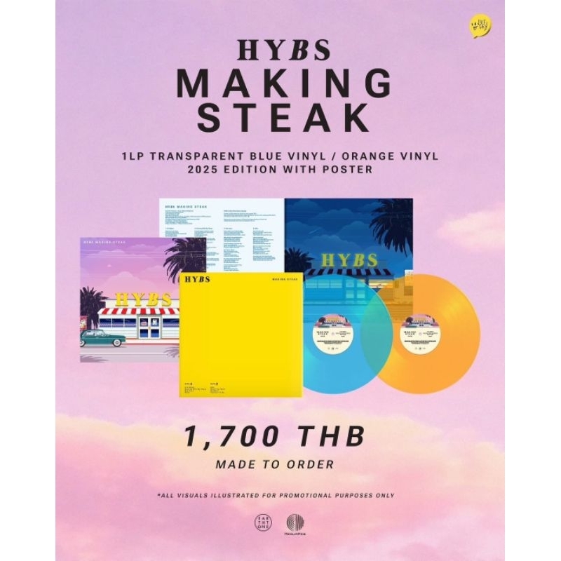 พร้อมส่ง Vinyl HYBS Making Steak 2025 Edition with Poster แผ่นเสียง hybs | Shopee Thailand