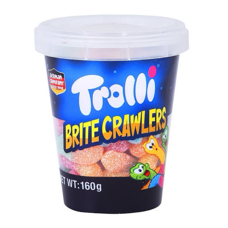 east Trolli brite crawlers 160g. ทรอลลี่ กัมมี่รูปหนอน แบบกระปุก ...