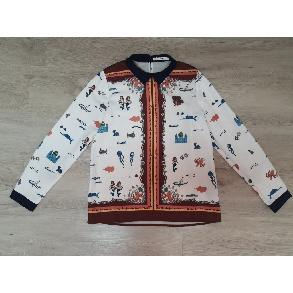 Da+pp เสื้อลายท้องทะเล ไซส์ 2 (เทียบเท่าไซส์ M) | Shopee Thailand