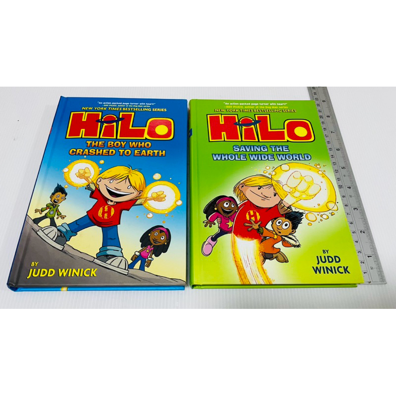 แท้ สภาพดี ปกแข็ง การ์ตูนเด็กภาษาอังกฤษ Hilo Book 1+2 A Graphic Novel 2 ...