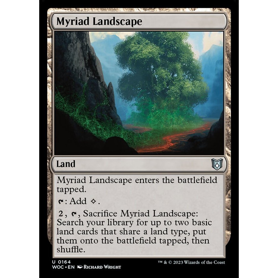 Myriad Landscape WOC Wilds of Eldraine Commander การ์ด Magic the ...