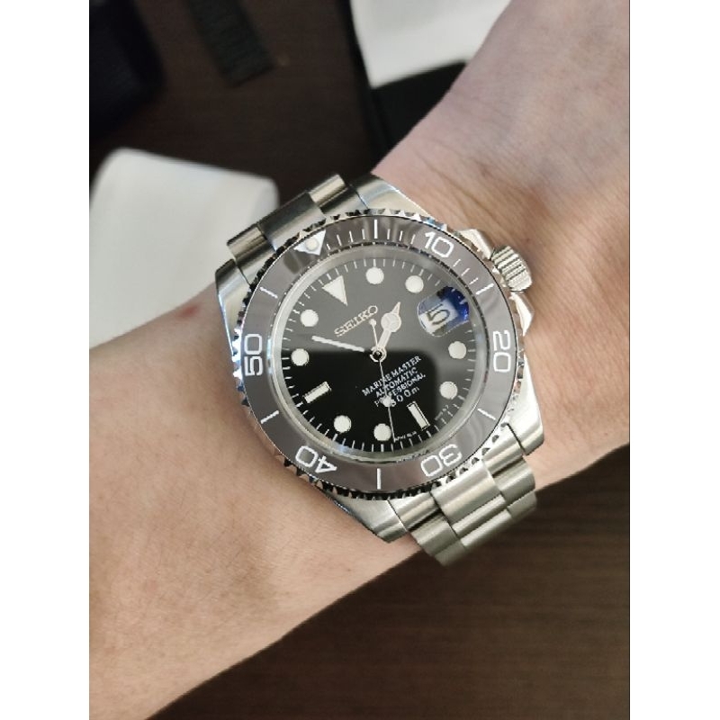 Seiko Submariner Fossil Grey NH35 Automatic | Shopee Thailand