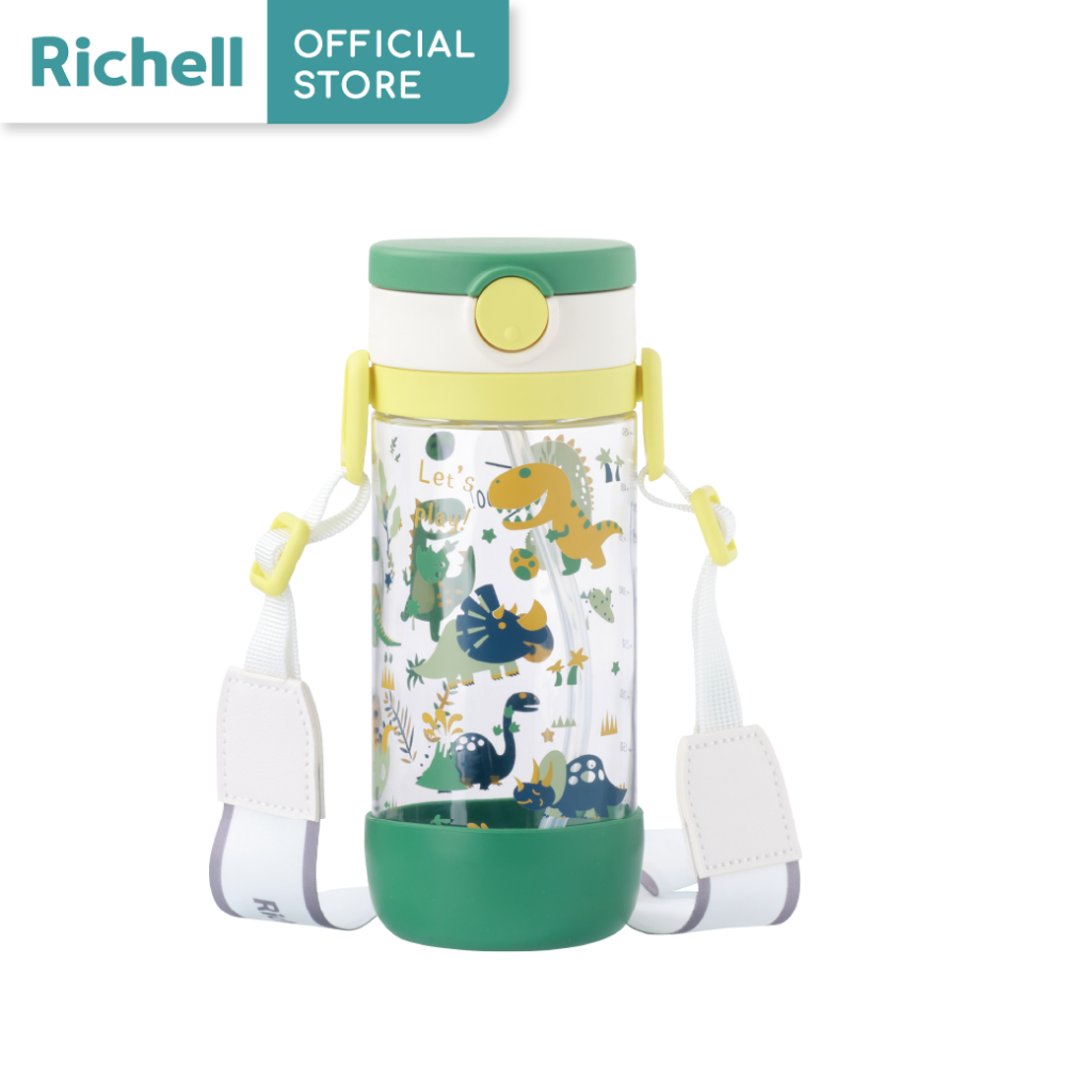 Richell(ริเชลล์) limited edition แก้วน้ำเด็กไปโรงเรียน กันสำลัก คว่ำไม่หก ตกไม่แตก มียางรองก้น ...