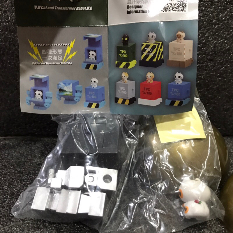 [มือ 1 พร้อมส่ง : Secret 1 ชิ้น] JINART x AKUTOY Cat & Transformer Robot 變電箱貓戰士 Gashapon แมว กับ ...