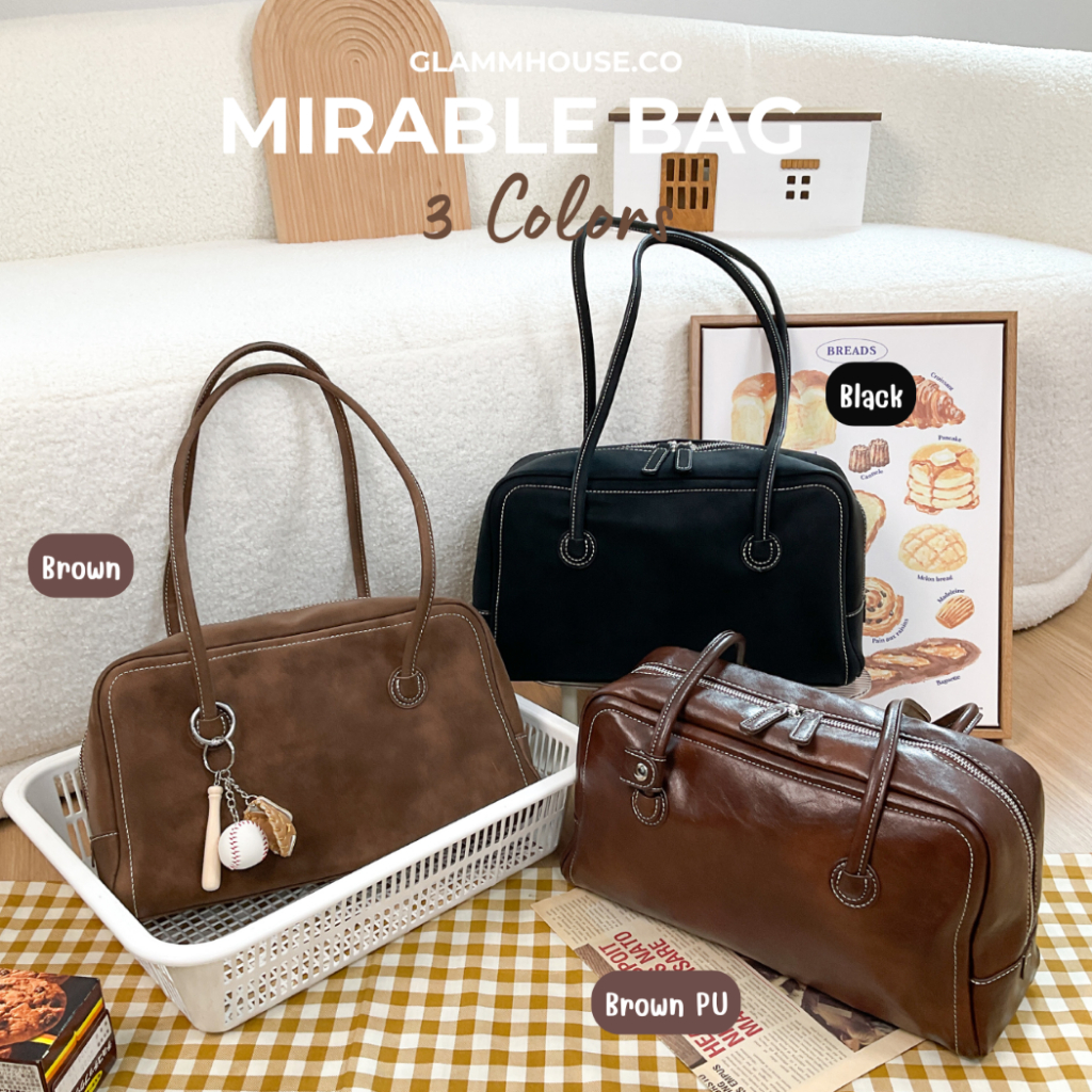 Glammhouse - Mirable bag กระเป๋ารุ่นใหม่ สวยแบบตะโกน เป็นทรงฮิตที่สุดในตอนนี้ วัสดุเป็นหนังพรี ...