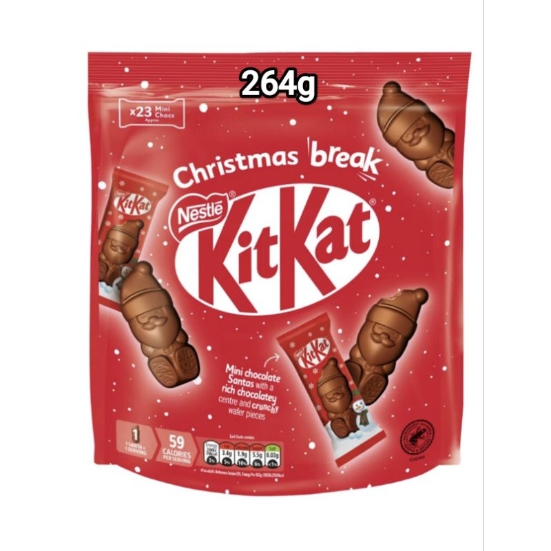 Kit Kat Santa Large Pouch 264g - คิทแคท ช็อกโกแลตเทศกาลรูปซานต้าขนาด ...