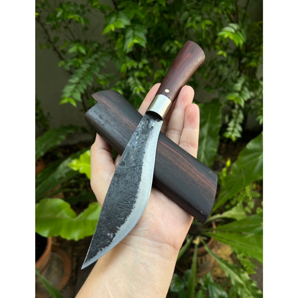 มีดเหน็บ E-nep อิเหน็บ Machete มีดเดินป่า Camp มีดแคมป์ ใบ 5.5” ผานไถ คอเลส ตีร้อนชุบแข็ง ผิวไฟ ...