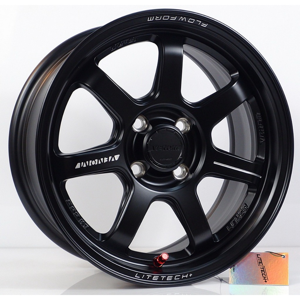 ล้อแม็กซ์ Lenso VT7 Venom LITETECH+ สีดำด้าน 7-15นิ้ว 4รู100 ET35 CB73 [21899] | Shopee Thailand