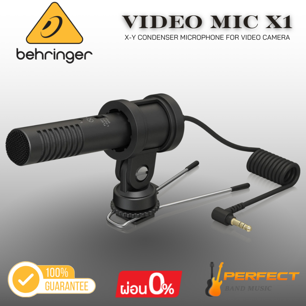 ไมโครโฟนติดกล้อง Behringer VIDEO MIC X1 Dual X-Y Condenser Microphone ...