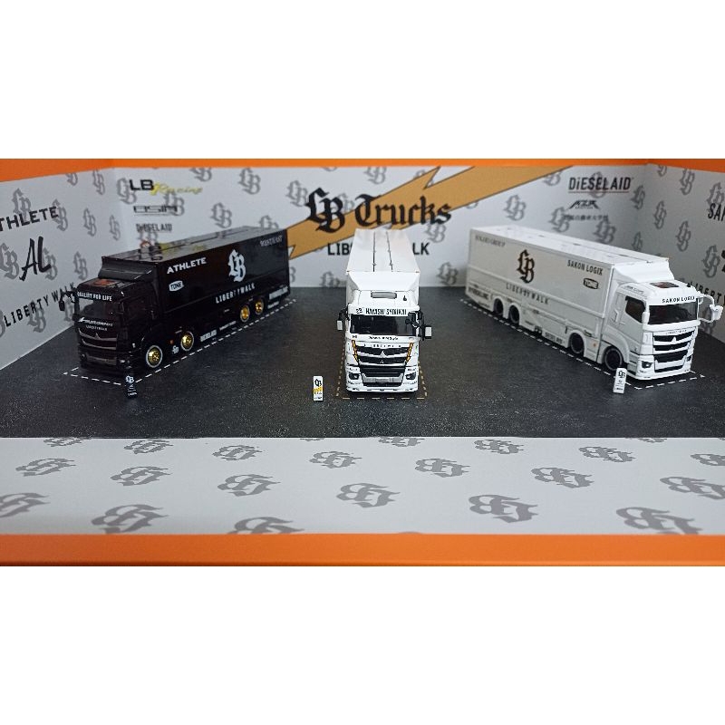 GCD 1:64 Liberty Walk LB-Trucks Mitsubishi Fuso Super Great Transporter ...