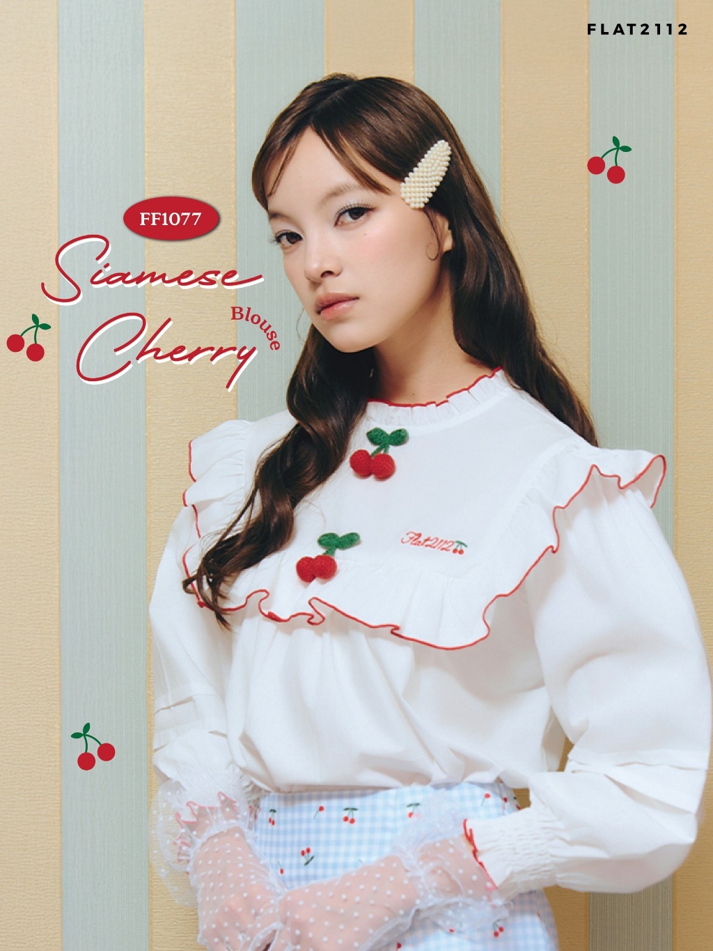 FLAT2112 FF1077 : SIAMESE CHERRY BLOUSE เสื้อแขนยาว เสื้อสงกรานต์ผู้หญิง ชุดสงกรานต์ | Shopee ...